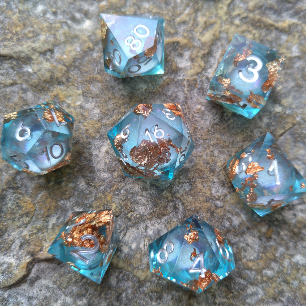 Undersea Liquid Core Dice Set - Awesome Dice