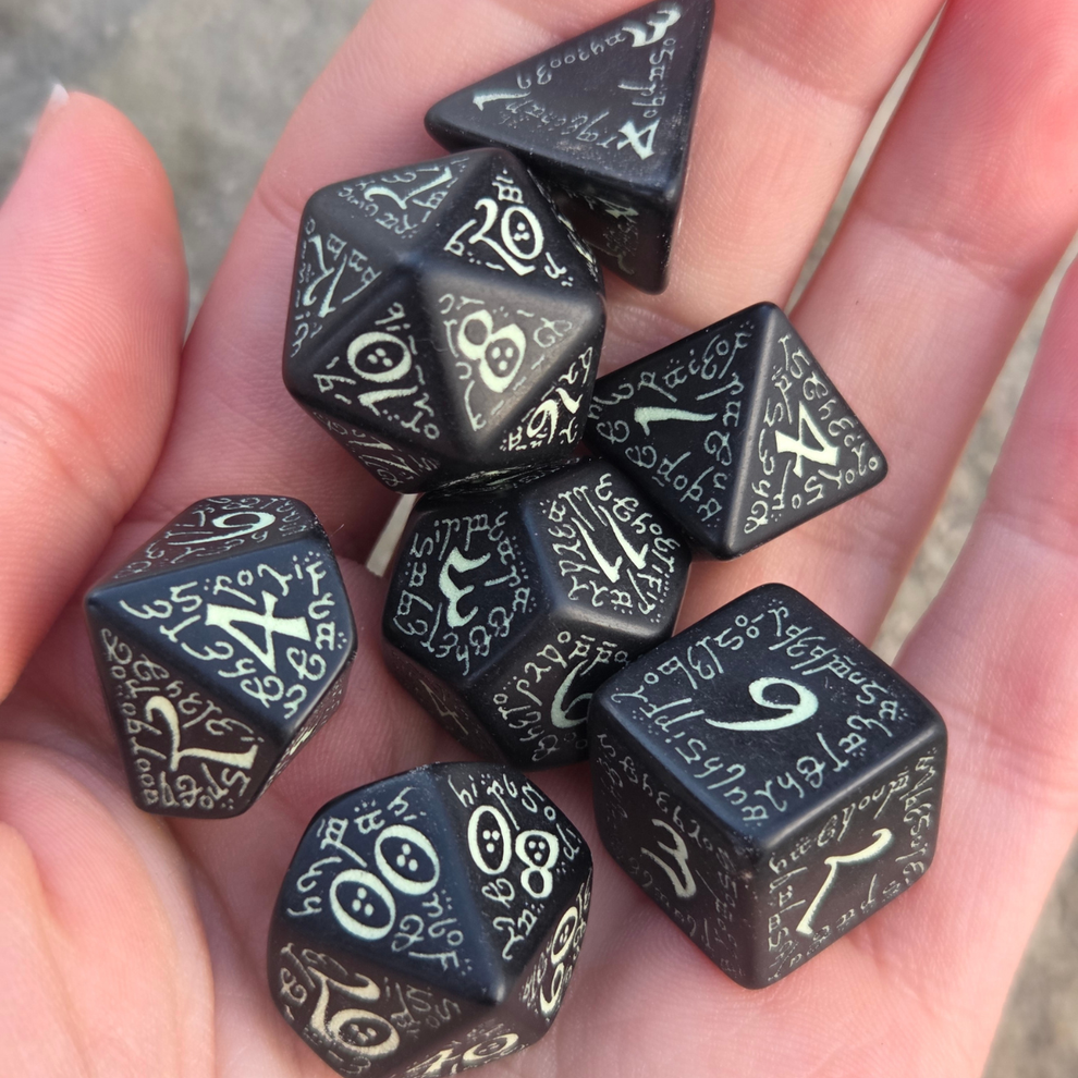 Glow in the Dark Elven Dice - Awesome Dice