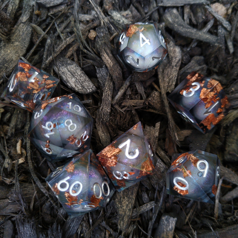 Under Sky Liquid Core DnD Dice Set - Awesome Dice