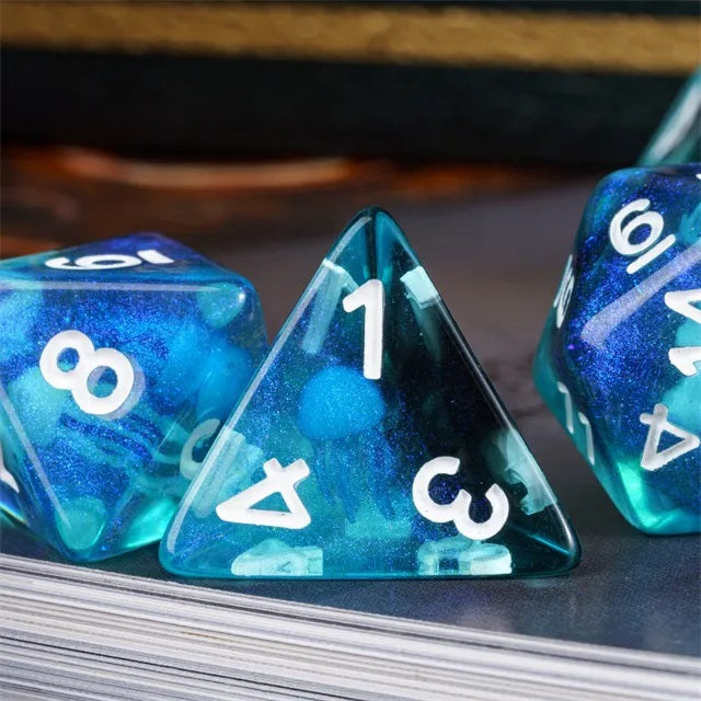 Jellyfish Glow 7-Dice Set - Awesome Dice