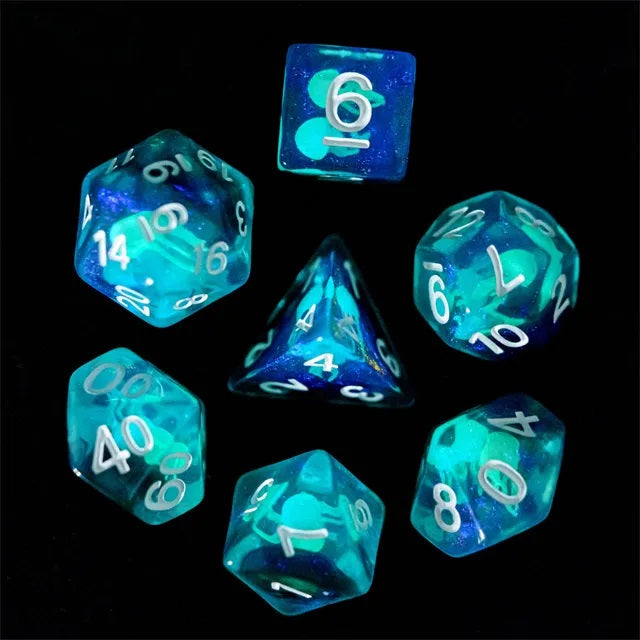 Jellyfish Glow 7-Dice Set - Awesome Dice