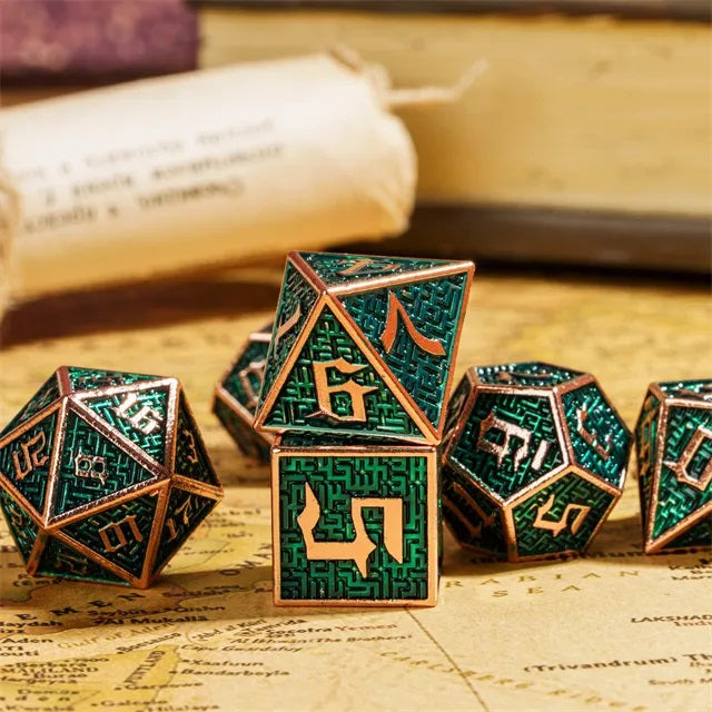 Maze Dice - Green - Awesome Dice