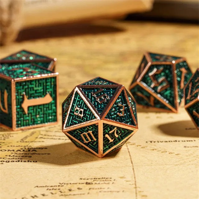 Maze Dice - Green - Awesome Dice