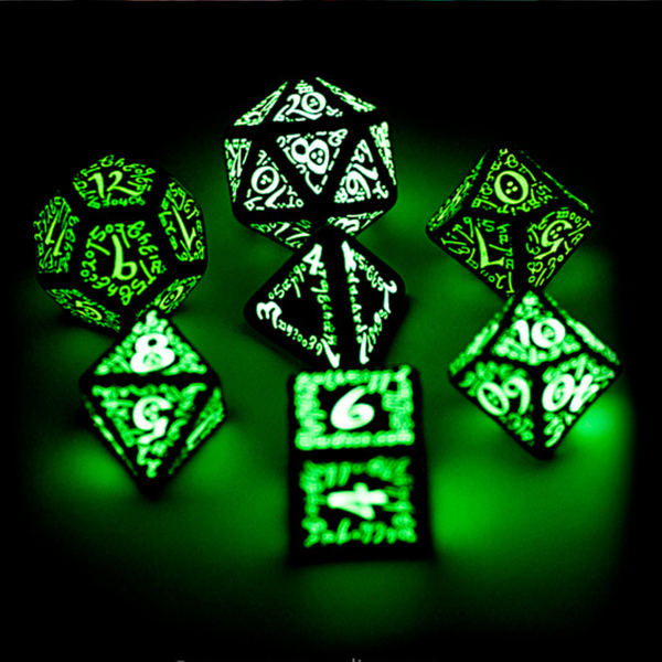 Glow in the Dark Elven Dice - Awesome Dice