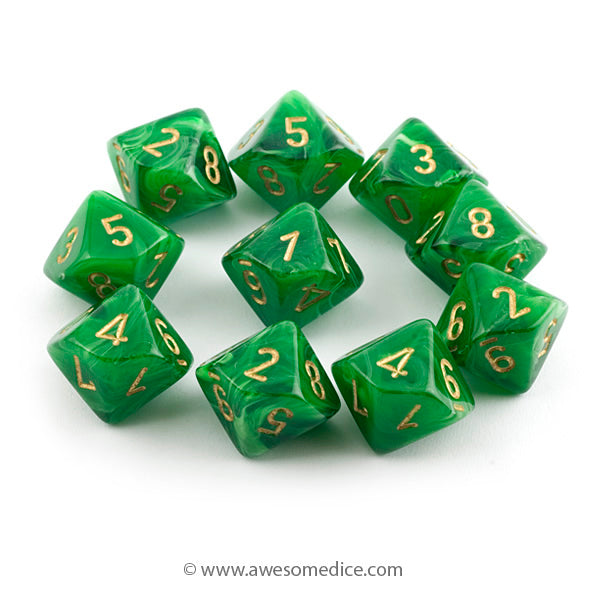 10 Sided Dice - 10d10 Dice Sets - Awesome Dice