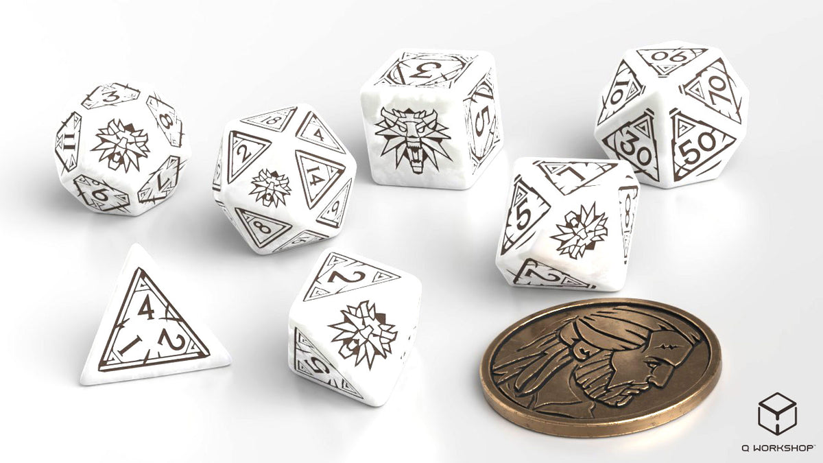Geralt - The White Wolf - Witcher RPG Dice Set – Awesome Dice