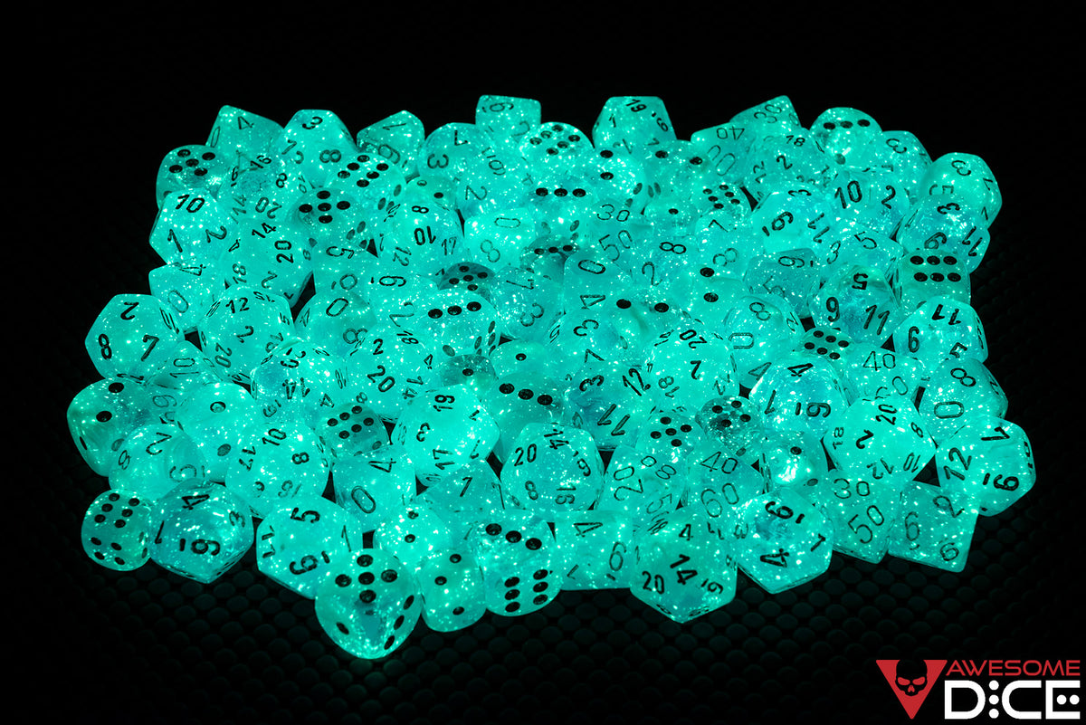 Luminary Sky Glow in the Dark 7-Dice Set – Awesome Dice
